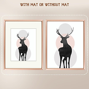 Space Art Deco, 11x14 Metal Aluminum Picture Frame Set of 3, Display Pictures 8x10 with Mat or 11 x 14 Without Mat, Wall Mounting Gallery Photo Frames, Rose Gold