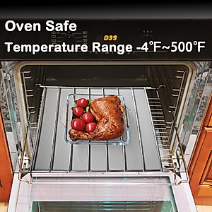 MINI- 5in Square Glass Baking Dish for Oven, Borosilicate Glass Casserole Dish, Glass Baking Pan for Air Fryer Oven