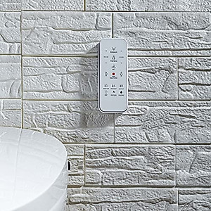 WOODBRIDGE B0970S Smart Bidet Tankless Toilet Elongated One Piece Chair Height, Auto Flush, Foot Sensor Operation, Heated Seat with Integrated Multi Function Remote Control in White