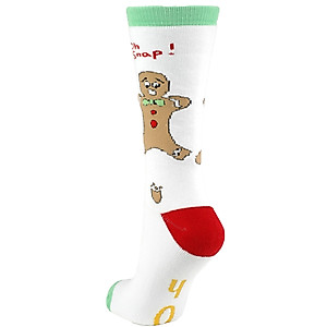 Tree Buddees Unisex Adult - Oh Snap! Funny Gingerbread Man Christmas Socks