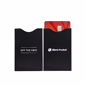 SLNT RFID & NFC Blocking Credit Card Guard Sleeve - Fits in Your Wallet, Protects & Secures Your Information from Identity Theft - Great for Travel, Holds 1 Credit Card, ID or Smart Card (5 Pack)