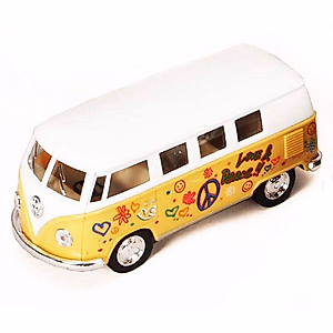 1962 Volkswagen Classic Bus with Decals 1/32 scale Die Cast Model Toy Car - YELLOW