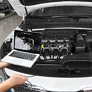 USB Endoscope Camera, DEPSTECH 720P IP67 Waterproof Borescope, 5.5mm Snake Inspection Camera, Type-C Scope Camera with 16.5ft Semi-Rigid Cable, 6 LED Lights, Compatible with OTG Android Phone, PC