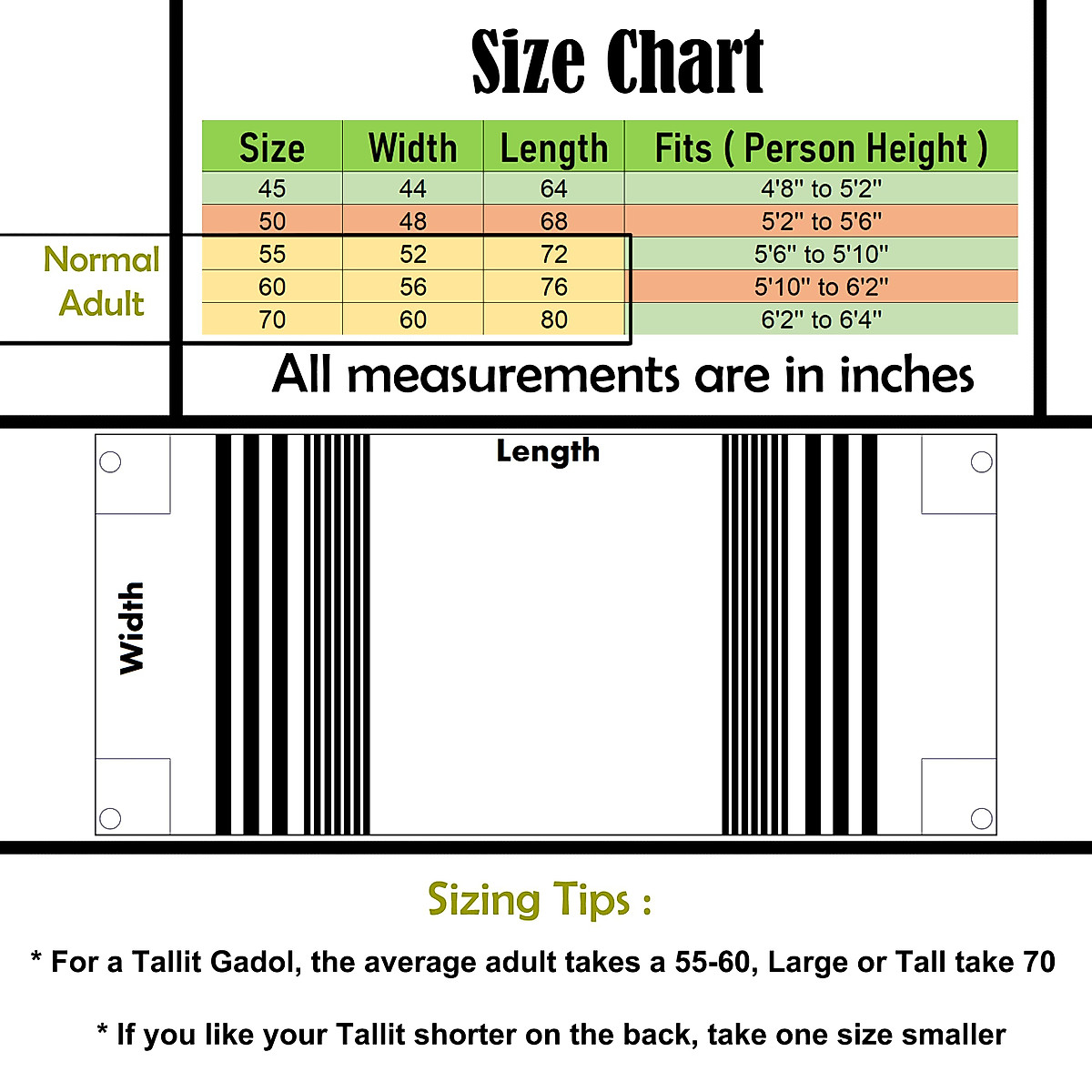 Ateret Judaica 100% Wool Kosher Mehudar Badats Tallit Prayer Shawl from Israel, Very Elegant Lookin Tallit (Size 70-60 X 80 Inch, with Black Stripes)