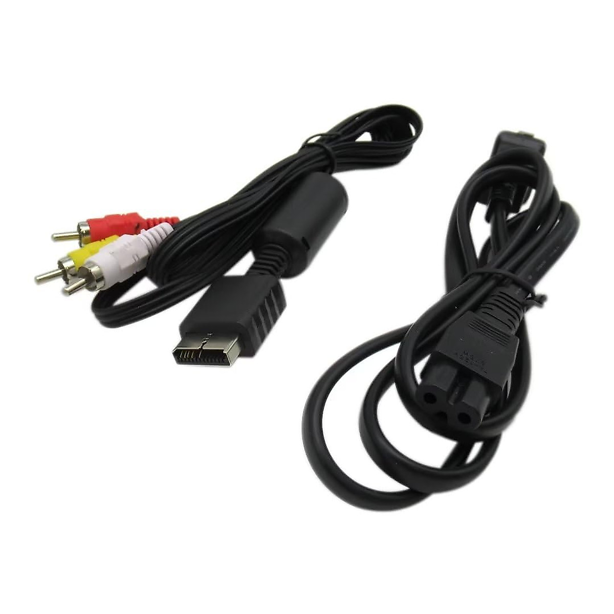 Gxcdizx New AV Cable & AC Power Cord Bundle Strong for Sony Playstation 2 PS2