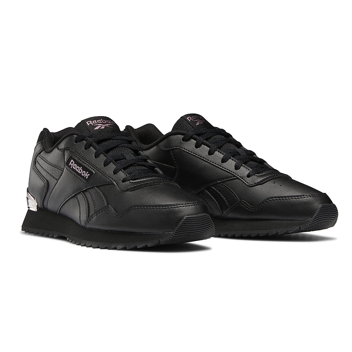 Reebok Women's Glide Ripple Clip Sneaker, Black/Rose Gold, 6