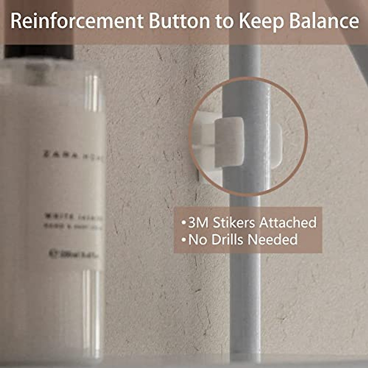 Dulce Domi 3-Shelf Bathroom Organizer Over The Toilet Storage, Bathroom Shelves Over Toilet, 27” L x 10” W x 66”H