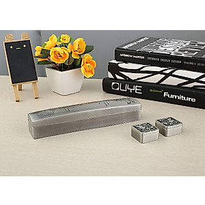 Mogoko Silver Birth Certificate Holder Set with First Tooth and Curl Keepsake Box for Children Kids