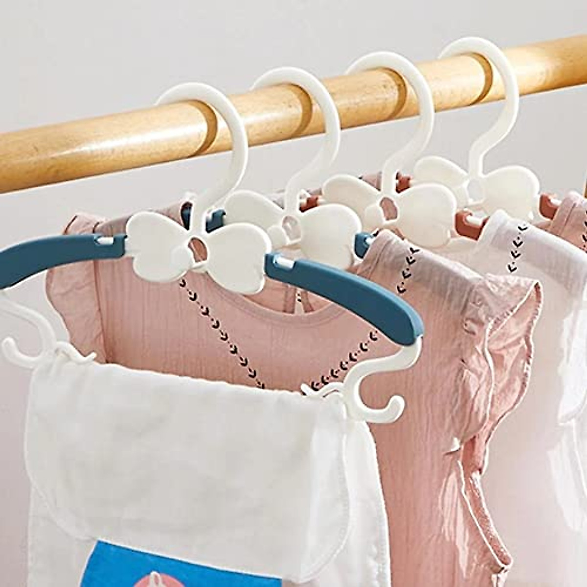 DOUBAO 10Pcs Hanger Retractable PP Baby Clothes Hanger fwor Family Use (Color : D, Size : 28cm x 17cm)