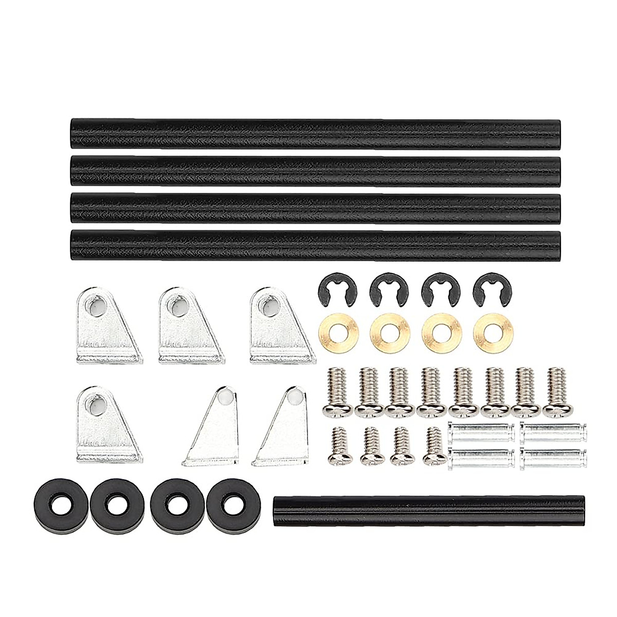 Zerone Tool Cart, 2 Tier Tools Storage Trolley Mobile Workshop Garage Repair RC Accessories for 1/8 1/10 1/12 1/16 Scale Model Big Large(Black)