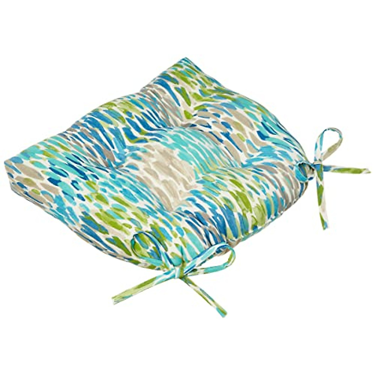 Pillow Perfect Outdoor/Indoor Make It Rain Cerulean Chair Pads, 2 Count (Pack of 1), Blue