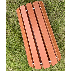 i frmmy Outdoor Roll Out Curved Pathway for Garden Walkway Weather Resistant, Made of PS Wood (4.6-6.5 ft Longx 18 inch Wide)