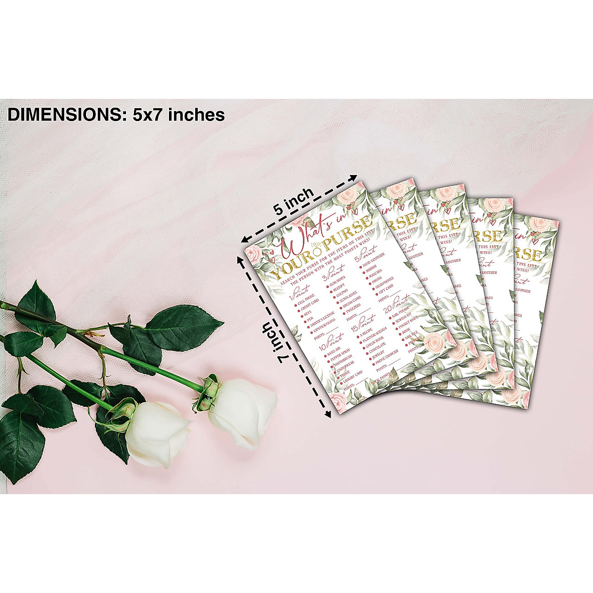 Eyouyeqi Bridal Shower Games -Bachelorette Wedding Party Game - Boho Floral Greenery Bachelorette/Engagement Party Supplies Activities - Pack of 30 Game Cards (A12)