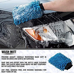Jork Products Grit Trap Wash Bucket Insert and Microfiber Chenille Wash Mitt Kit
