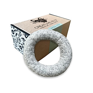 Creature ECO Organic Wool Ring Dog Toys for Moderate Chewers - Eco-Friendly Puppy Toys for Interactive Play - Natural Non Toxic Fetch Toy, Safe for Your Pet & The Planet - 1 Pack