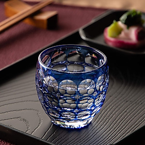 Kagami Crystal (Edo Kiriko Cold Sake Cup Traditional Craftsmen Nabeya Satoshi 80cc T535-2684CCB