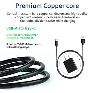 5Ft USB C Wall Fast Charger Charging Cable Cord Compatible for JBL Flip 5 Flip 6, Charge 5 Charge 4, Clip 4, Pulse 4,Pulse 5, GO 3,Extreme-3, JR POP Speakers, JBL Endurance Peak II, Tuner-2 Headphones