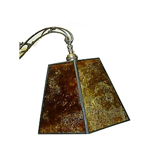 Upgradelights 10 Inch Uno Down Bridge Mica Lamp Shade Replacement for Floor Lamps (6x10x7)