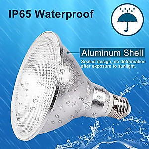 RAYWAY Par38 RGB LED Light Bulbs LED bulbs 30W RGB Warm White,Waterproof Outdoor and Indoor Spotlight Bulb,E27 Floodlight with Remote for Holiday Party Courtyard Decoration