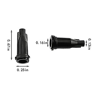 Maxmoral 200pcs Industrial Dispensing Needle Tips Cap with Luer Lock(Black)