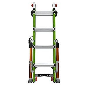Little Giant Ladder Systems Conquest 2.0 All-Terrain, M17, 17ft, Multi-Position Ladder with Adjustable Outriggers, Fiberglass, Type 1A, 300 lbs Weight Rating, (17107-001)