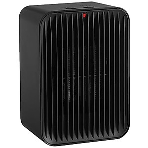 Amazon Basics Ceramic Space Heater, Electric Heater for Indoor Use With 3 Heat Settings, Temperature Control, Lightweight (1.7 LBS), 520W, 5.1"L x 3.5"W x 7"H