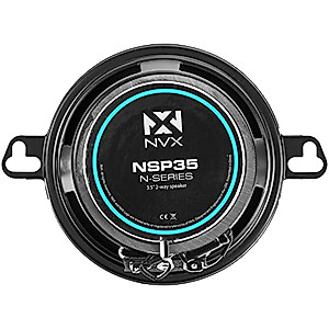 NVX NSP35 140W Peak (70W) RMS 3.5” N-Series 2-Way Coaxial Speakers with 3/4” Silk Dome Tweeters (Pair)