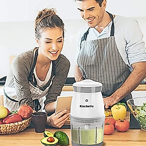 Food Processor - Cordless Mini Food Chopper Electric 200-Watt Small Food Processor & Vegetable Chopper 2.5 Cup 20 Oz Glass Bowl with Scraper for Blending, Mincing and Meal Preparation
