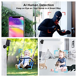 LaView Security Cameras Wireless Outdoor,1080P HD Battery Powered 9600mAh Wi-Fi Camera, Outdoor Security Cameras with AI Motion Detection,Night Vision,IP65 Waterproof,Include SD Card&USA Cloud Service