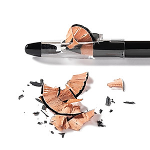 Eye Embrace Liz Classic: Warm Medium Gray Wooden Eyebrow Pencil – Waterproof, Double-Ended Pencil with Sharpener & Spoolie Brush, Cruelty-Free