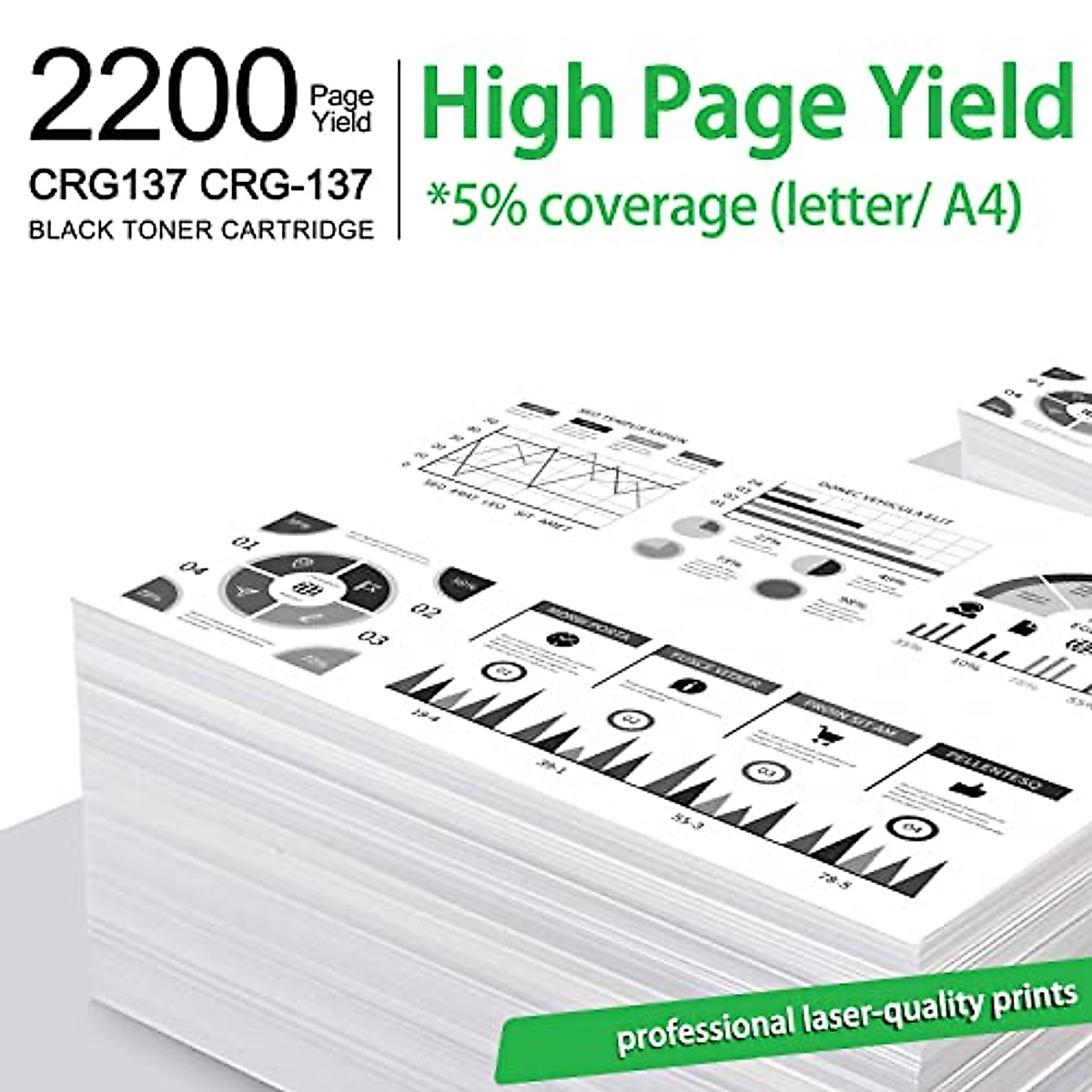 greencycle 10 Pack Replacement Compatible for Canon 137 C137 CRG137 Toner Cartridge for ImageClass MF212w ImageClass MF227dw Laser Printer