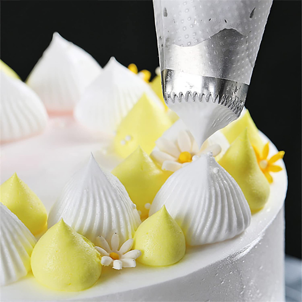 Suuker Stainless Steel Extra Large Round Piping Tips Set, 4 Pcs (F02 F06 9FT R22L) for Cake Cupcake Cookie Decorating