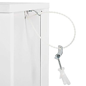 Yaheetech Bathroom Floor Cabinet, Wooden Storage Cabinet with 2 Drawers, Multifunctional Side Organizer Rack Stand Table, White