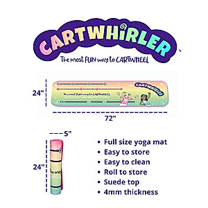 CARTWHIRLER Cartwheel Training Mats - At Home Gymnastics Mat, Toy Mats for All Kids, Yoga, Dance, And Play Mat, For Ages 4-12+, 2ft x 6ft