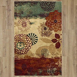 Mohawk Home Strata Pandora Multi Floral Abstract (7' 6" X 10') Area Rug
