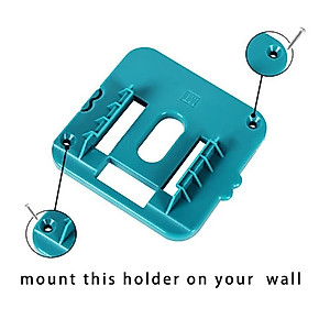 5 Pack Battery Rack Holder, Wall Mount Storage Mount for Makita 14.4-18V Battery, Fit for BL1860/BL1850/BL1840/BL1830