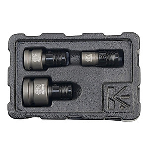 KAIFNT K352 Square Drive Quick-Release Bit Holder Socket Adapters, Impact Grade, 3-Piece