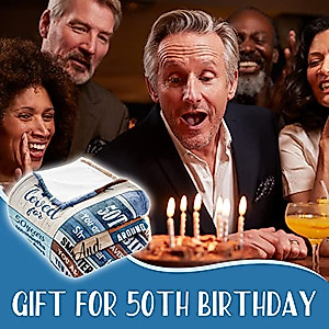 Gifts for Women 50th Birthday Gifts for Men 50th Birthday Decorations Women 1973 Blanket Funny Gifts for Her Him Birthday Gifts Ideas for Husband Wife Dad Mom Bed Throw Cool Blanket 60 Inch X 50 Inch