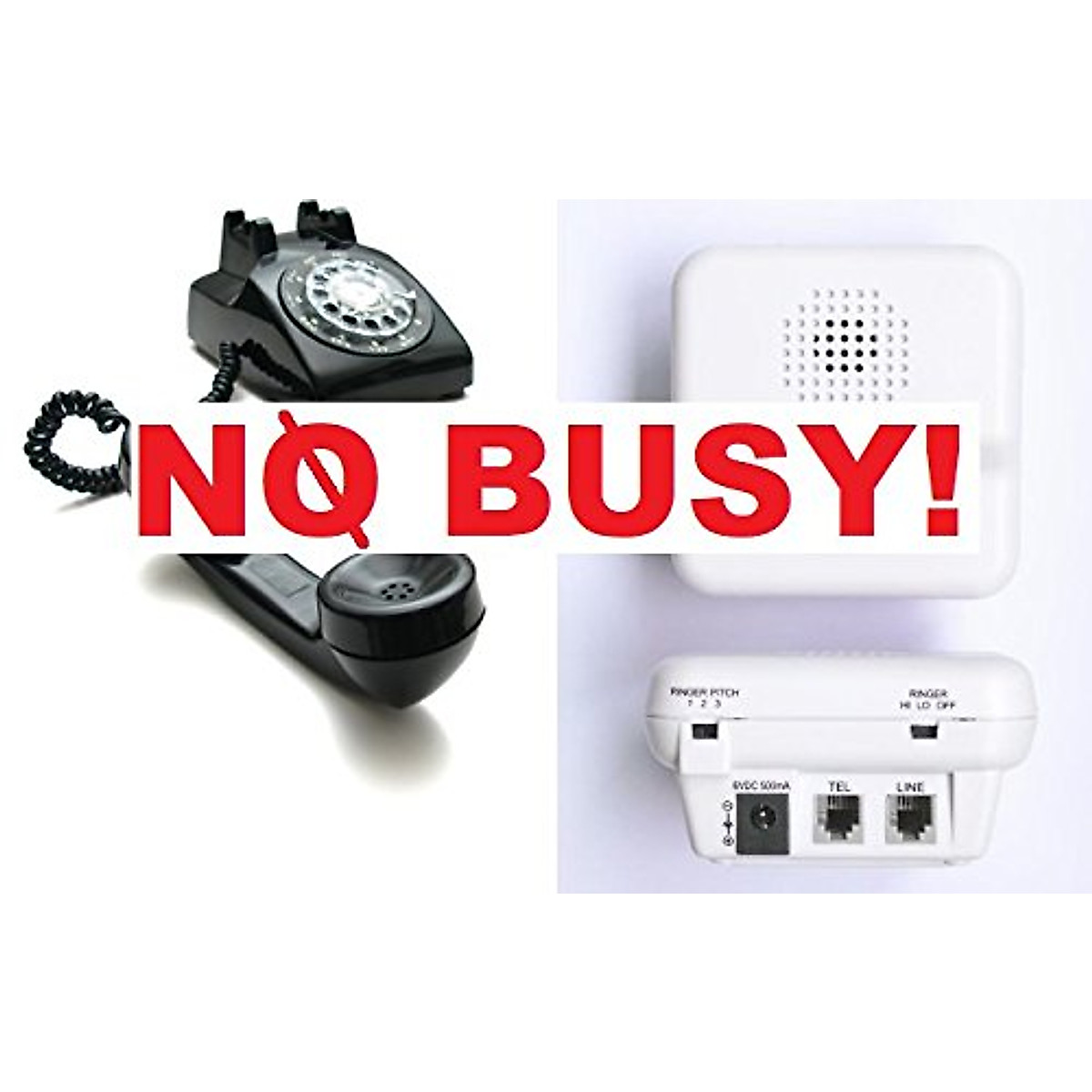 Assistive Technology Services No Busy Phone Line Adapter - Loud Ringer Flasher