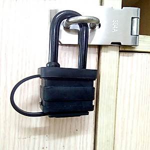 40mm 2-Heavy Duty Waterproof Padlock - Ideal for Home, Garden Shed, Outdoor, Garage, Gate Security (2 Pieces Set, Send a Small Password Lock)