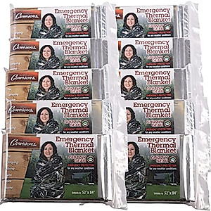 Grizzly Gear Emergency Mylar Blanket 4 Pack- 7' x 4' 1/3" Thermal Weatherproof Survival Gear- Durable Tearproof Prepper Supplies