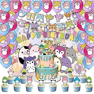 Classic Party Supplies - Cute Birthday Decorations include Balloons, Banner, Cake Topper, Cupcake Toppers for Fans Kids Boys Girls Cumpleanos Party