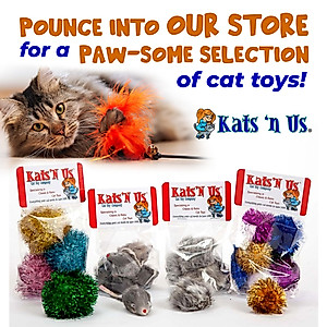 Kats'N Us Dat Darn Raccoon Real Rabbit Fur Cat Toy- Furry Cat Toys, Cat Stuffed Animal, Cat Entertainment for Indoor Cats and Kittens, Interactive Cat Toys - 12 Inches