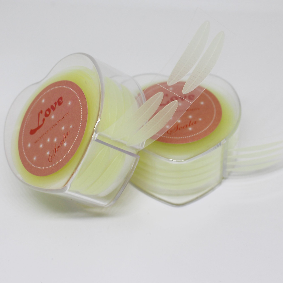 Dedila Pro 600 Pcs by a Box Makeup Breathable Eyelid Tape Big Eye Decoration Invisible Fold Eyelid Shadow Sticker Double Eyelid Tape Tool(with Fork rods)(Slim)