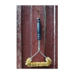 Grill Brush – 12 Inch, Brass Bristle Wire, Heavy Duty Brush Suitable for Cleaning Weber, Barbecook, Ducane and Nexgrill Gas, Electric and Charcoal Bbqs. Unlike Stainless Steel, Won’t Scratch Porcelain Coated Barbecue Grills & Grates – Best Guarantee.