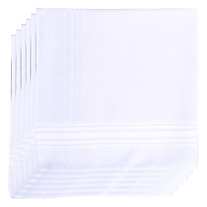 Van Heusen 6 Pack Cotton Handkerchiefs Solid White