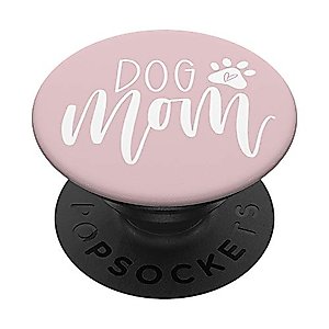 Dog mom gifts for women, dog lover, pink white black JLZ011 PopSockets Swappable PopGrip