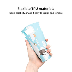 GeekShare Protective Case for Switch, Soft TPU Slim Case Cover Compatible with Nintendo Switch Console and Joy-Con (Nebula Cat)