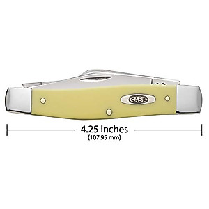 Case WR XX Pocket Knife Yellow Synthetic Large Stockman Item #203 - (3375 CS) - Length Closed: 4 1/4 Inches