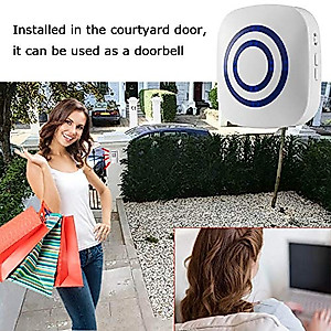 Seanme Motion Sensor Alarm, Wireless Driveway Alarm, Home Security Business Detect Alert with 4 Sensor and 1 Receiver,38 Chime Tunes - LED Indicators for Indoor Use